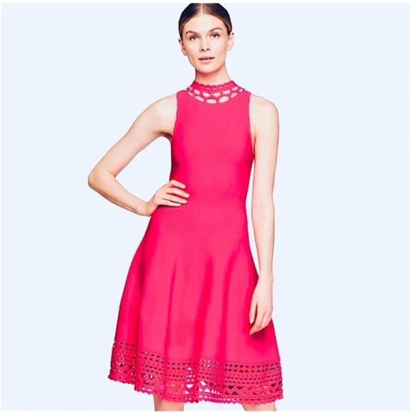 Milly | Dresses | Milly Pink Sleeveless Cut Out Size Small Fit And ...